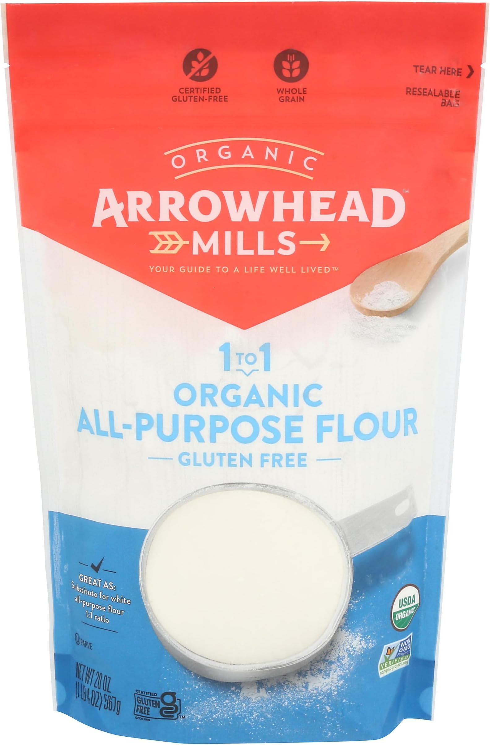 Amazon.com: ARROWHEAD MILLS Organic All Purpose Flour, 20 OZ : Books