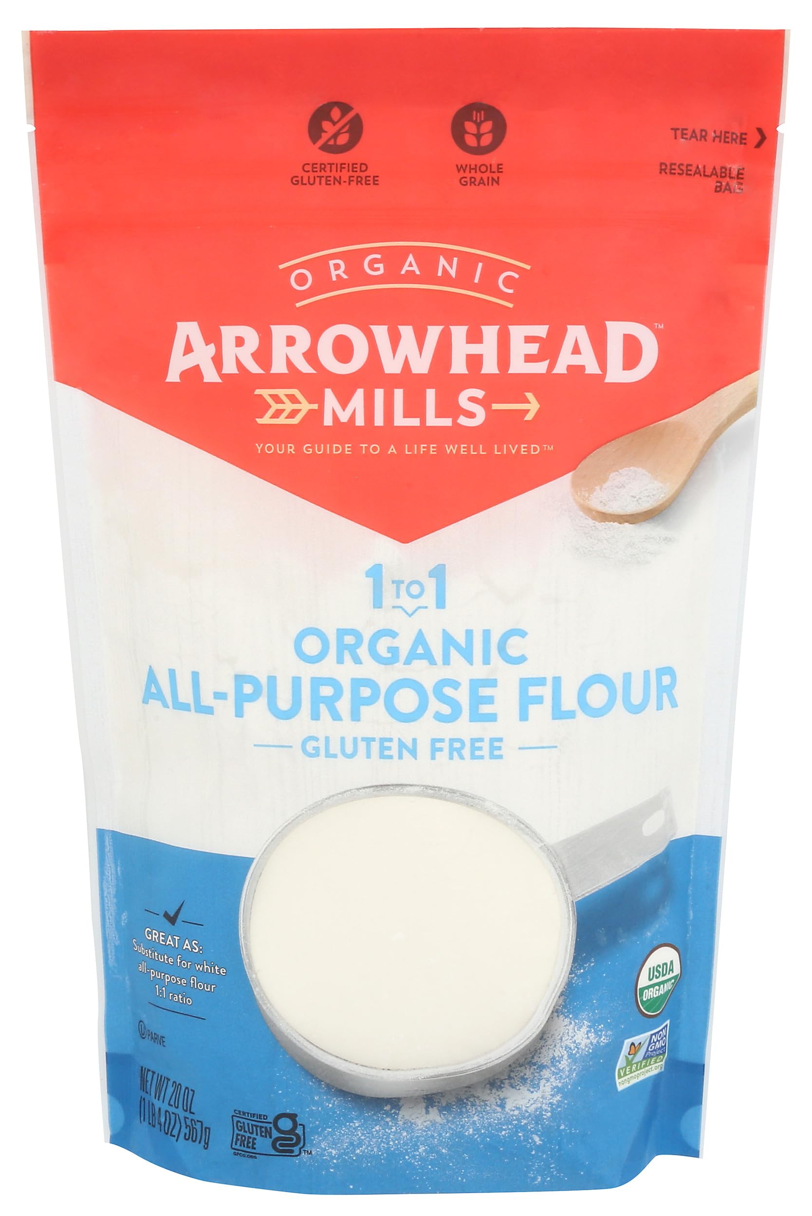 Amazon.com: ARROWHEAD MILLS Organic All Purpose Flour, 20 OZ : Books