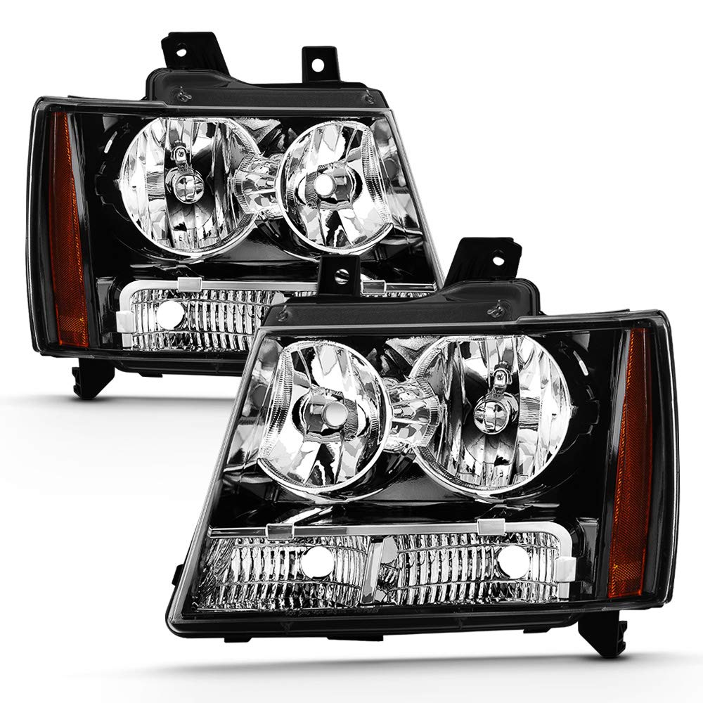 Ventanas De Aluminio Conjunto De Faros Delanteros Para Chevy Tahoe Suburban Faros De Angel ...