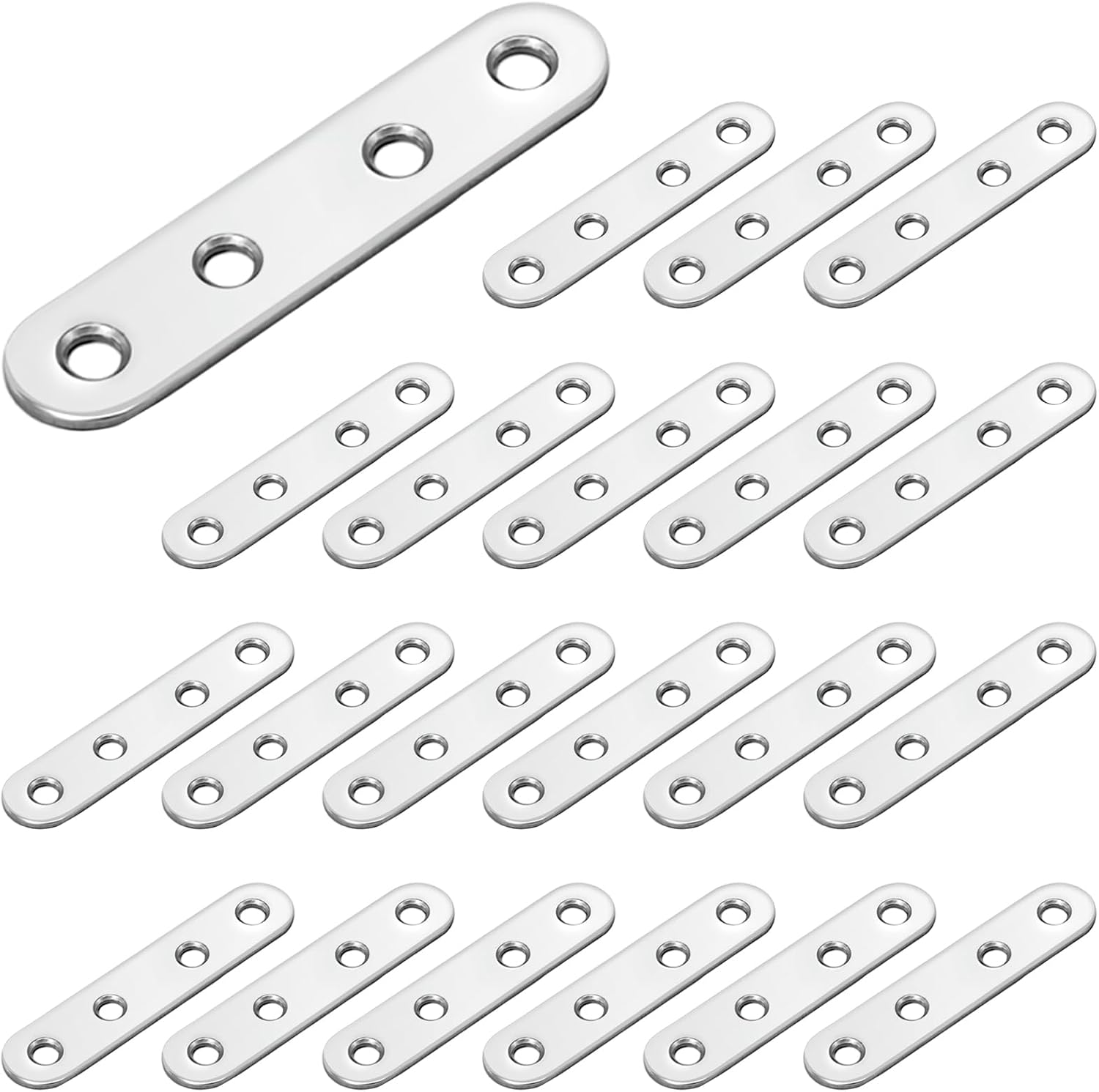 20PCS Metal Joining Plates, 180 ° Straight, Thickened Stainless Steel ...