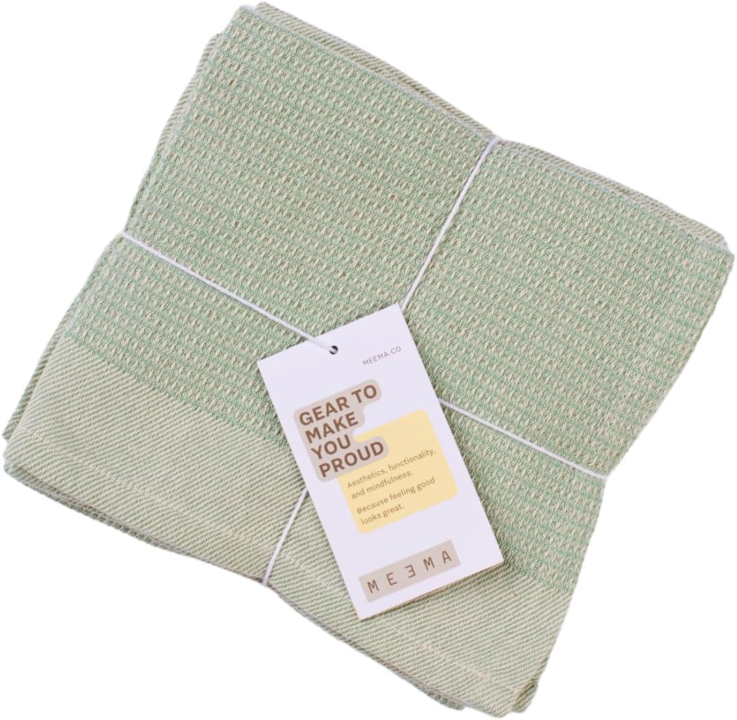 Amazon.com: Creative Co-Op Cotton Waffle Weave Dish Cloths with Loop ...