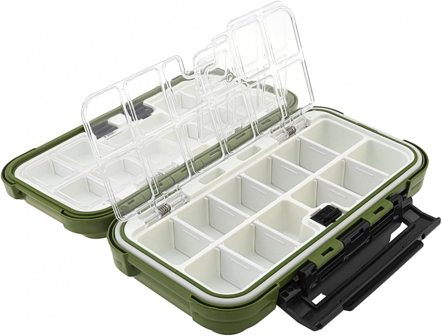 OriGlam Waterproof Fishing Tackle Box Organizer, 24 Compartments Double ...