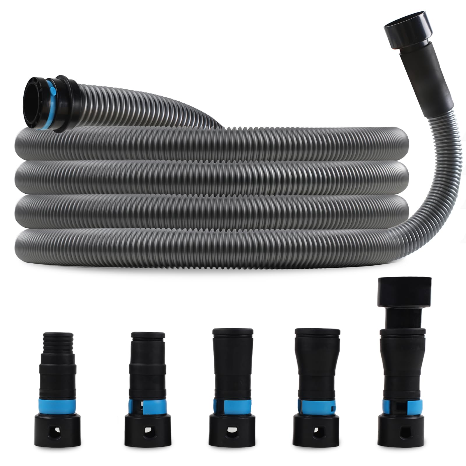 Upgraded 1 1/4 Inch x 17 Ft. Dust Collection Hose for Home and Workshop ...