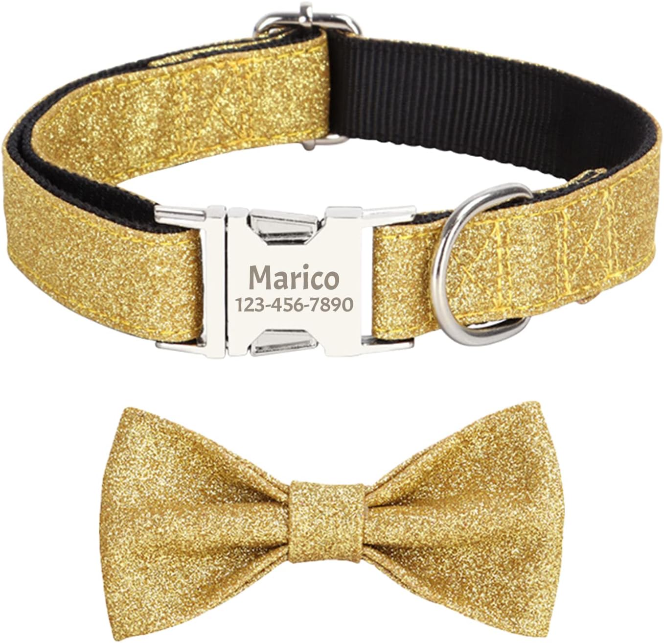 Uiopa Collare Cane Personalizzato, Collari Brillantini per Cani ...
