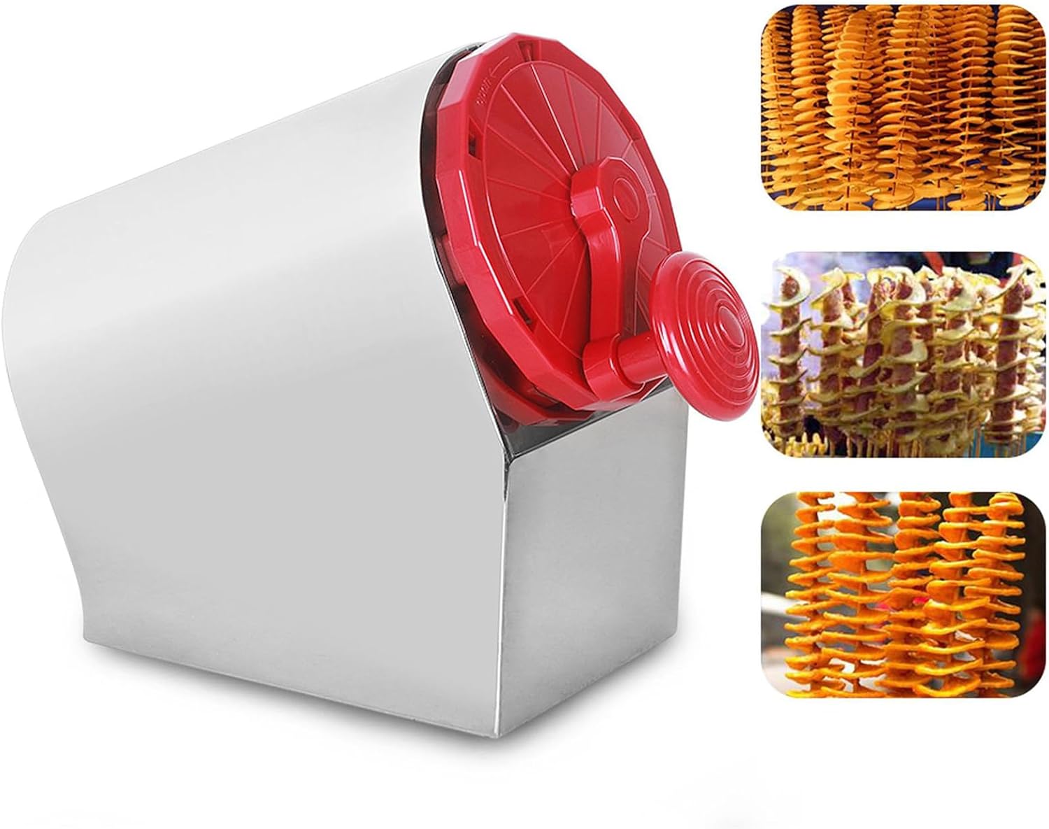LAZRU Tornado Potato Spiral Cutter, Manual Stainless Steel Potato ...