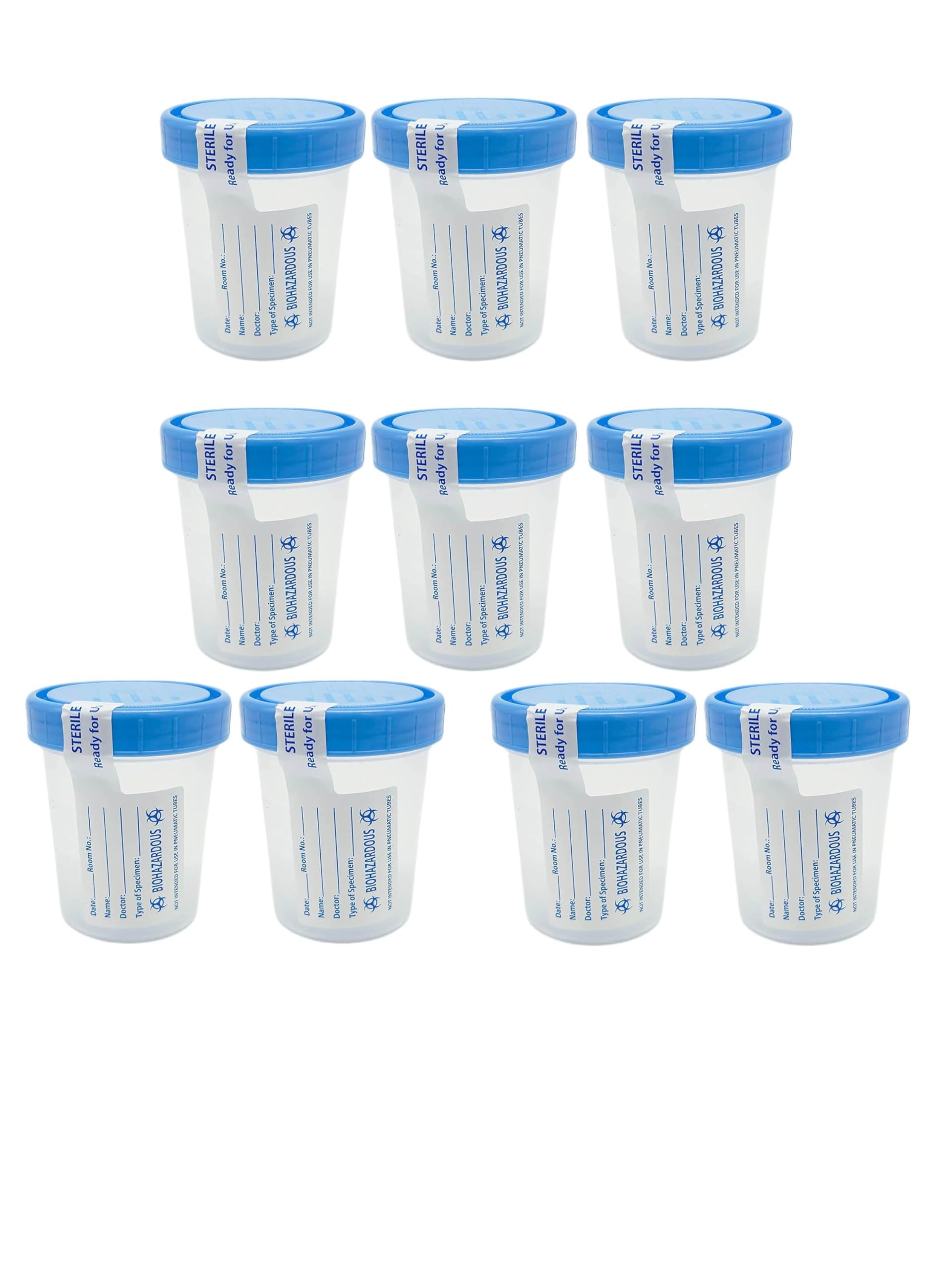 Amazon.com: Sterile Specimen Cups with Lids: 4oz Transparent Urine ...