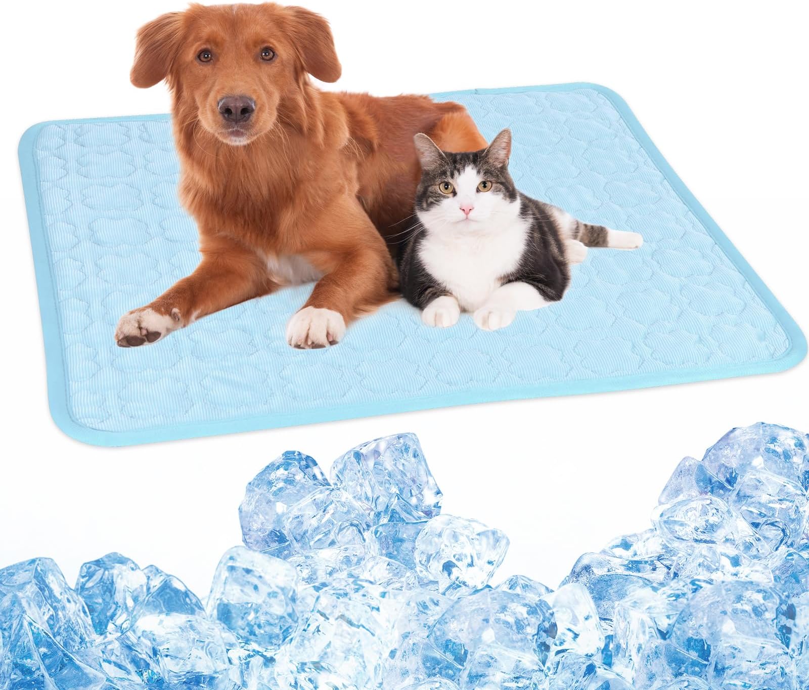 Elbourn Pet Cooling Mat Large, Dog Cooling Mats 70x55CM, Large Dog Cool ...