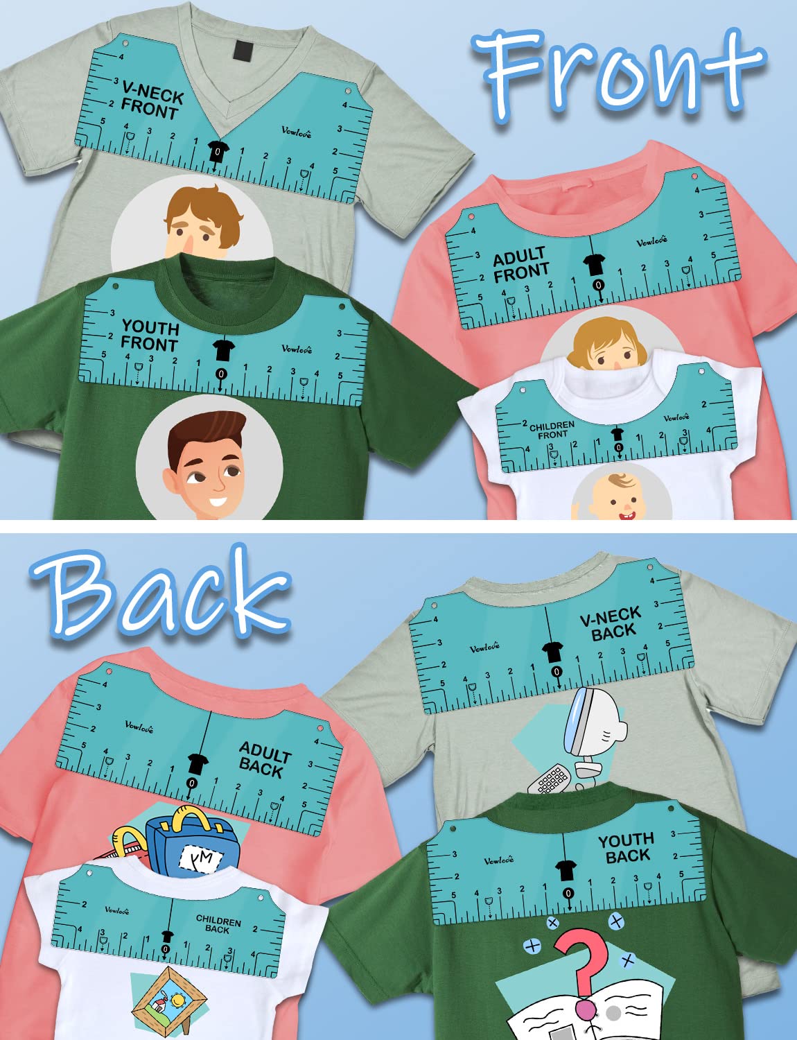 Snapklik.com : Vowlove Tshirt Ruler Guide For Vinyl Alignment - T Shirt ...