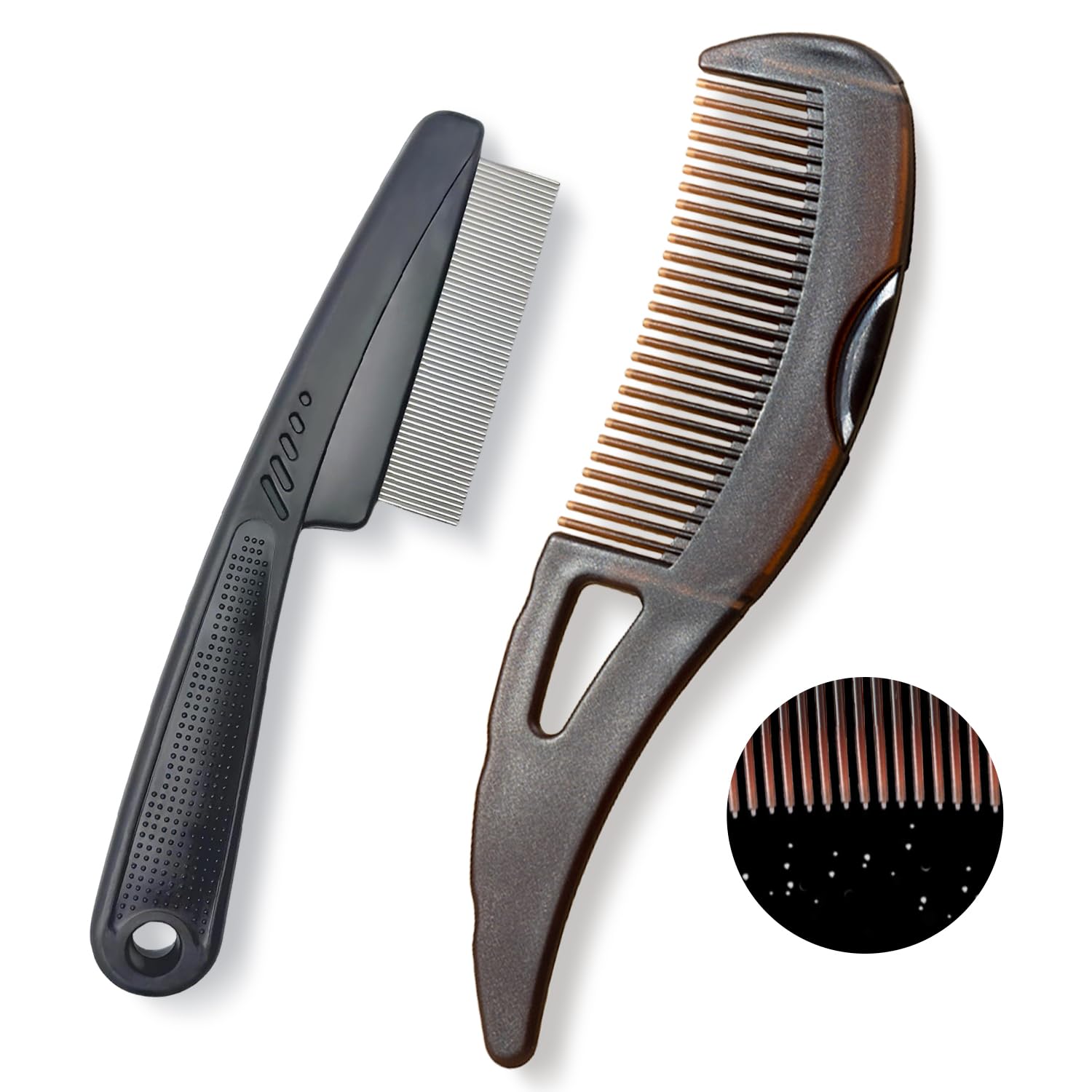 Amazon.com : Dandruff Comb, Stainless Steel Fine Tooth Lice/Flea ...