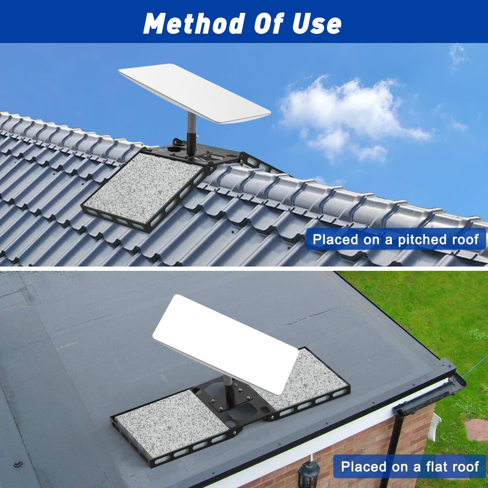 Pitched Roof Mount Antenna Outdoor Antenna Installation On The Sloping