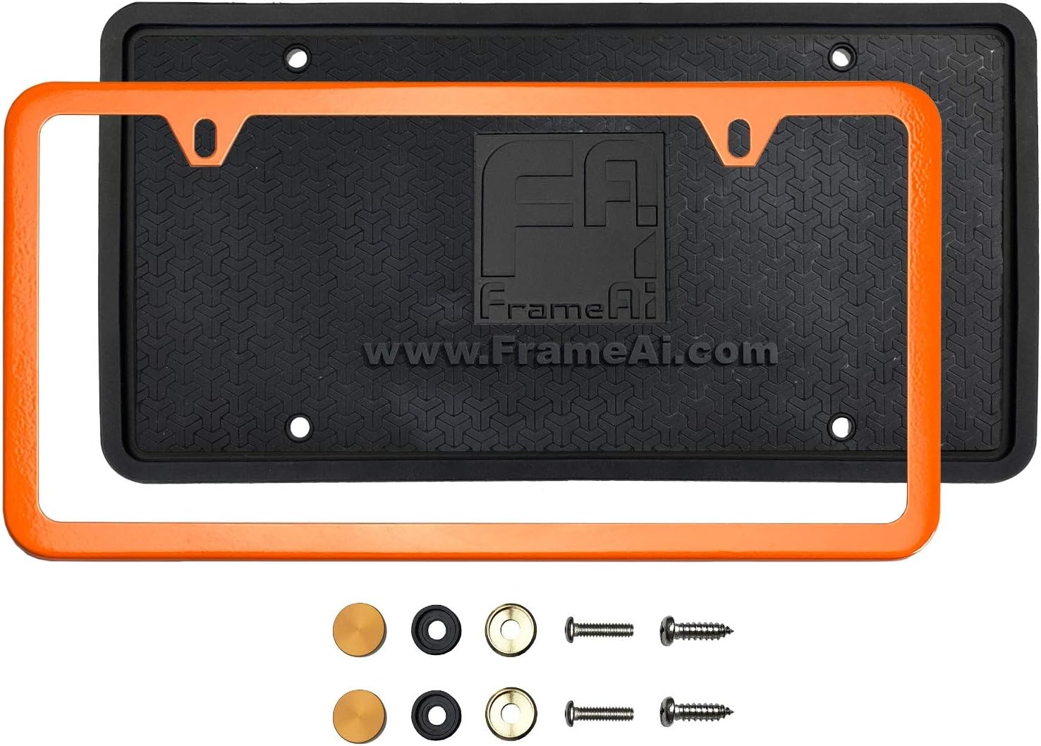 Amazon.com: UFRAME Set of 2 License Plate Frames Holders Powder Coated ...