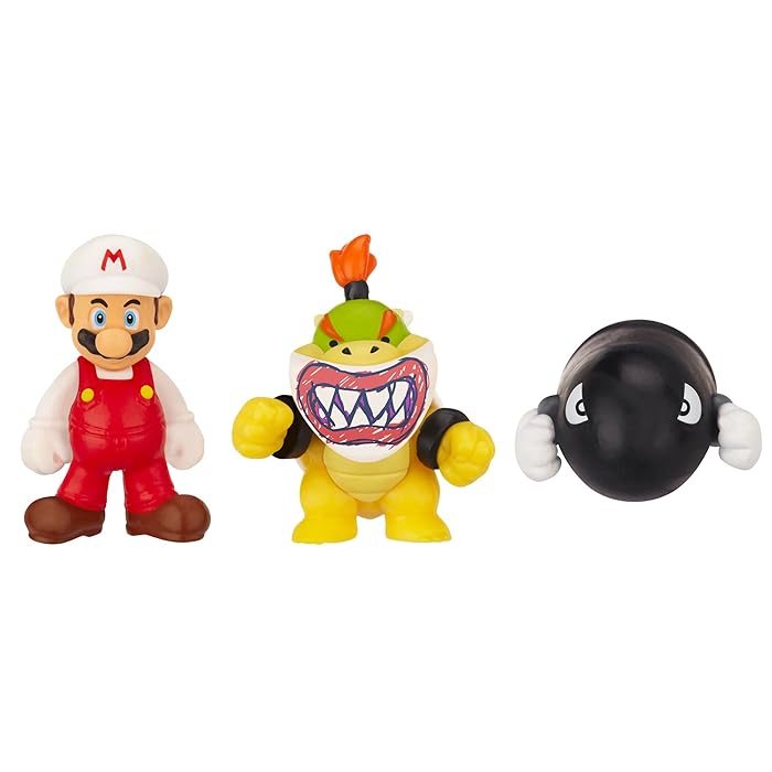 Buy NINTENDO Mario Bros Universe Micro Wave 1: Fire Mario, Bowser Jr ...