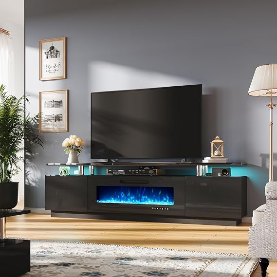 Amazon.com: AMERLIFE Fireplace TV Stand with 40" Fireplace, 80" Modern ...
