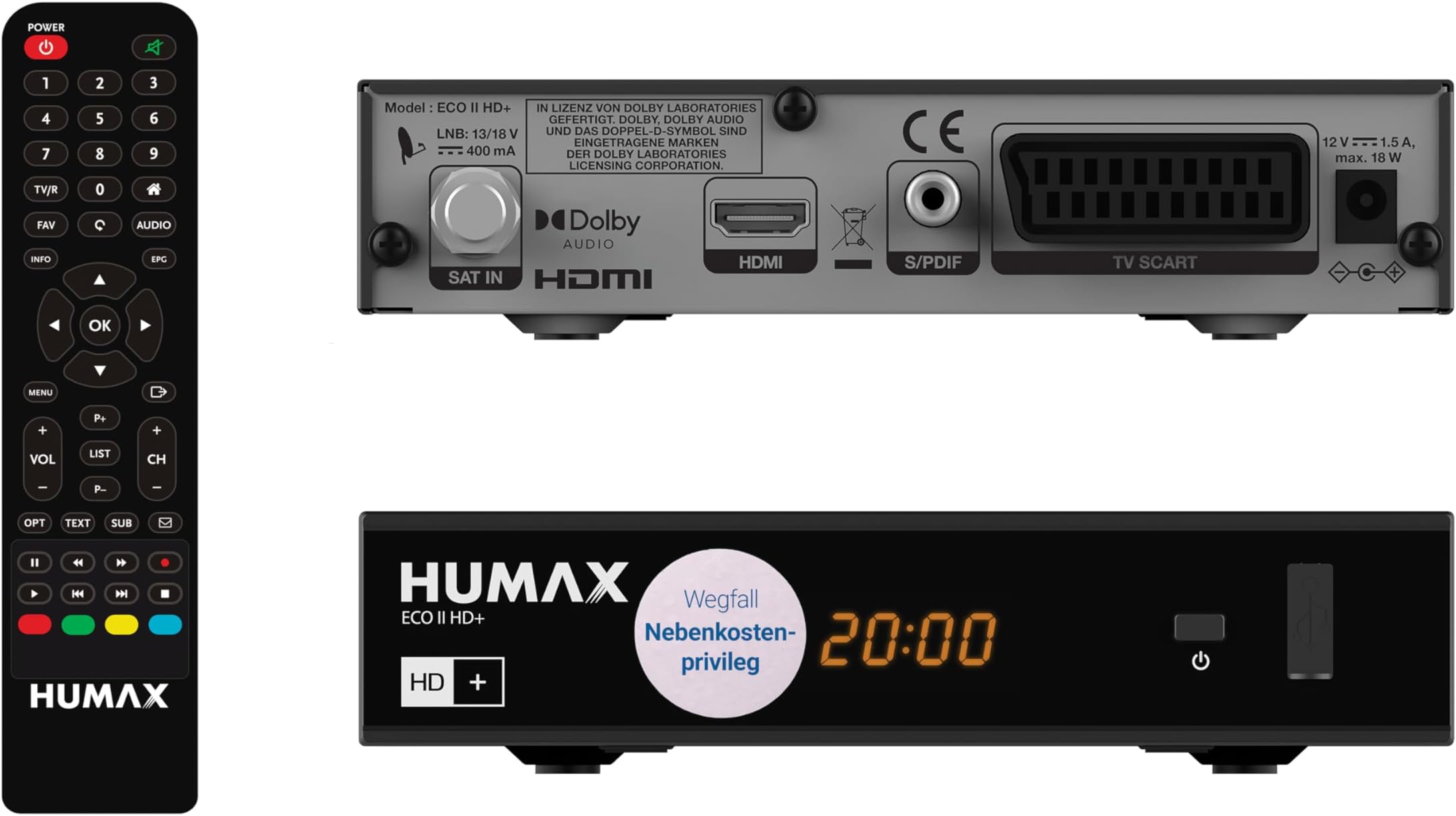 Humax Digital HD Fox digitaler HD Satellitenreceiver mit 1TB Festplatte ...