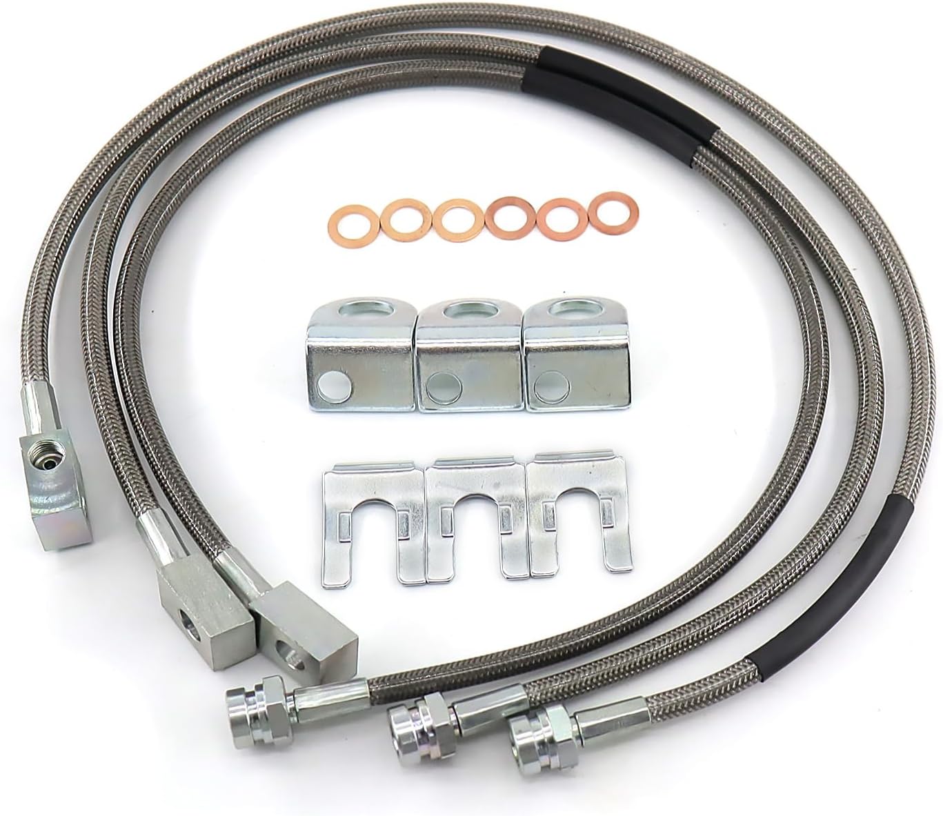 Amazon.com: 89715 Front and Rear Extended Stainless Brake Lines for ...