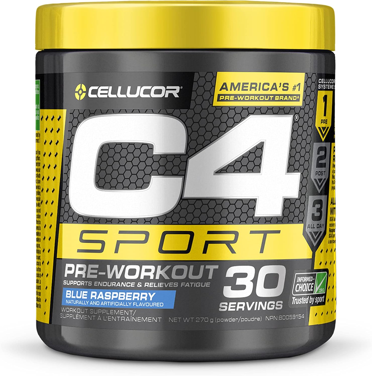 C4 Sport Pre Workout Powder Blue Raspberry | Informed Choice Certified ...