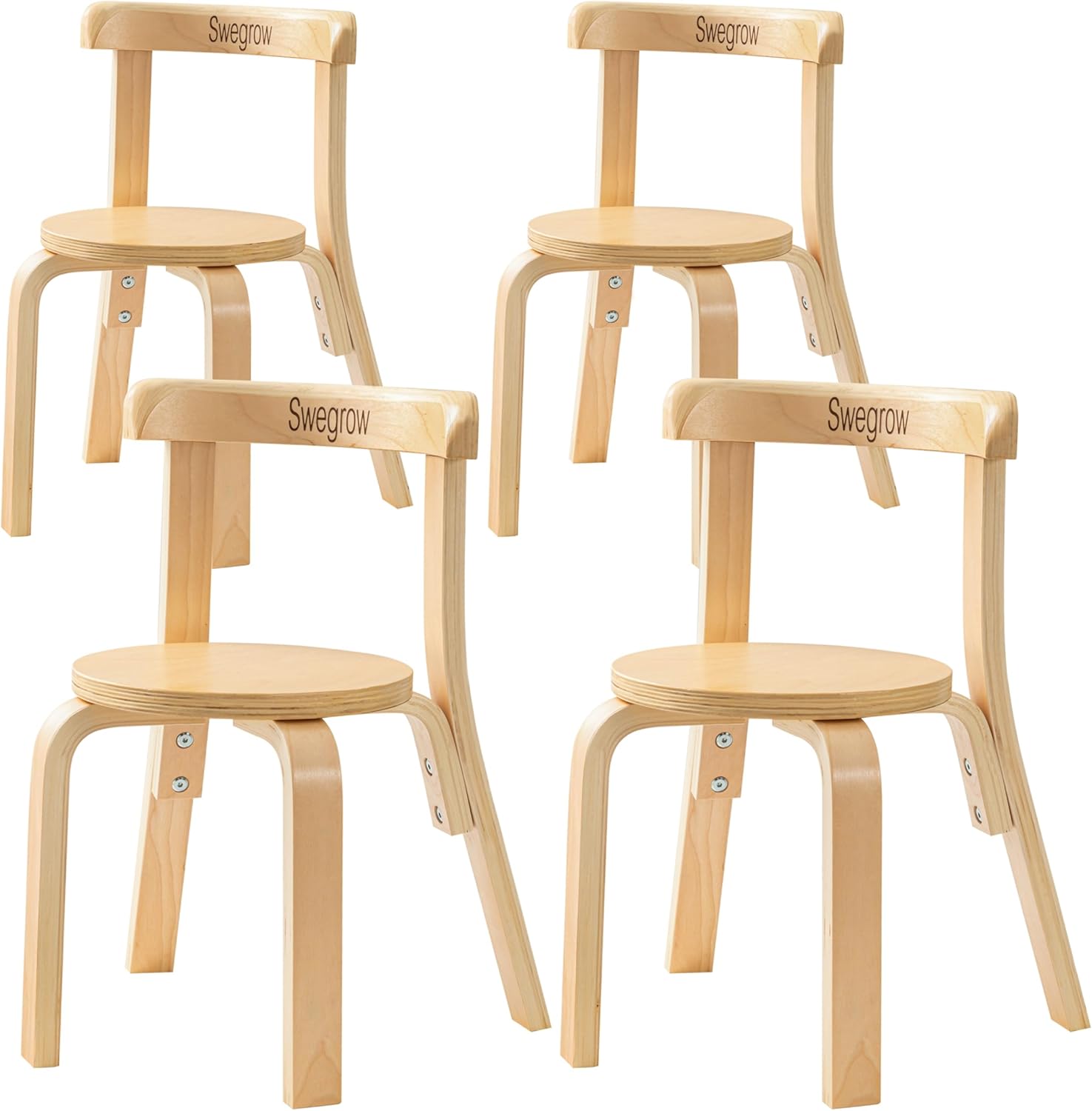 Amazon.com: Swegrow Wooden Kids Chair, Toddler Chair for Table, Kids ...