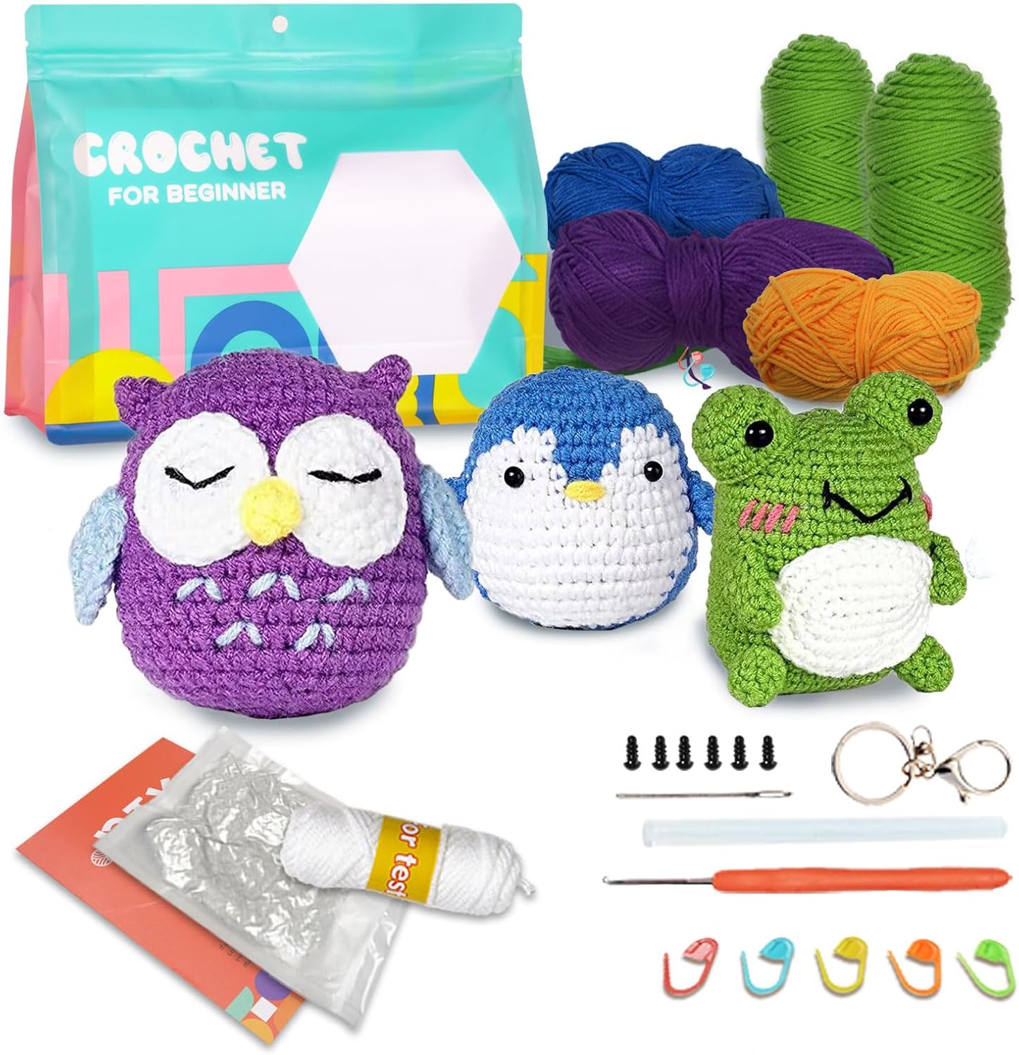 Amazon.com: CODGP Crochet Kit for Beginners-Crochet Kits for Kids and ...