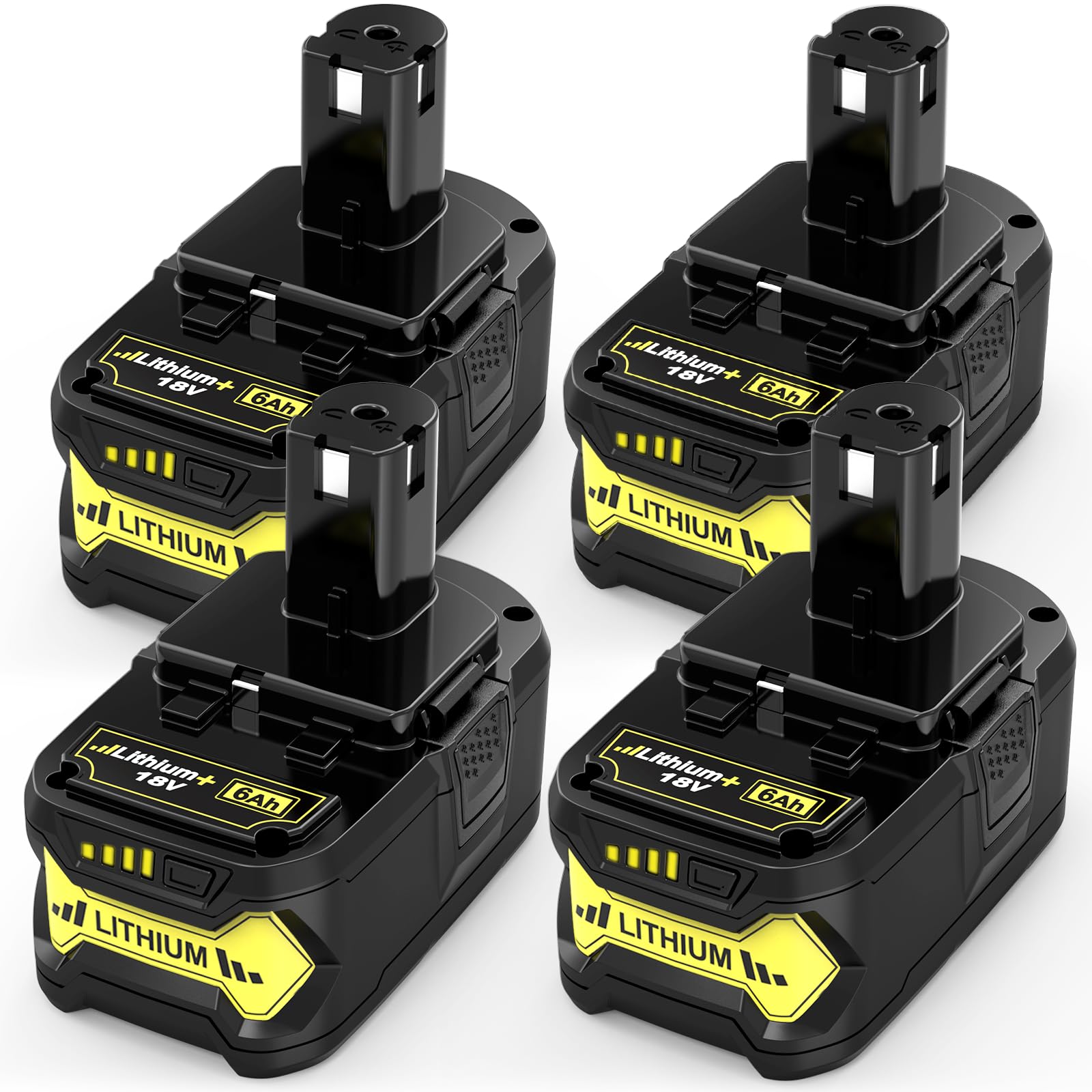 Amazon.com: VIPLAN 6.0Ah 4Packs P108 18V Battery Compatible with Ryobi ...