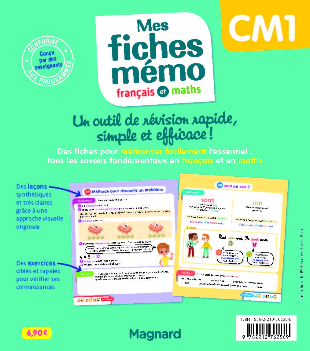 Mémo Français Cm1 – Mes fiches mémo : Cahier d’exercices de français ...