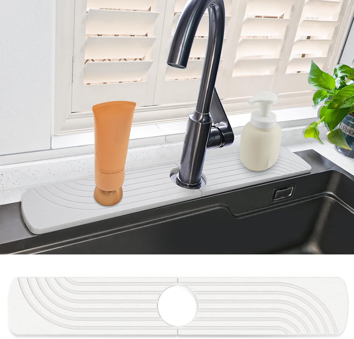 Amazon.com: New Sink Faucet Absorbent Mat - Diatomite Fast Drying Stone ...