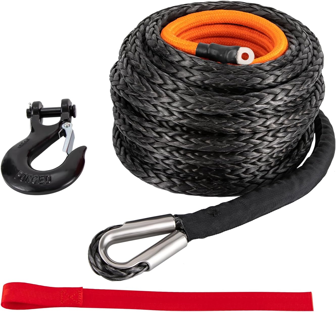 Amazon.com: Synthetic Winch Rope, 9/16" x 76ft 35000lbs Winch Line ...