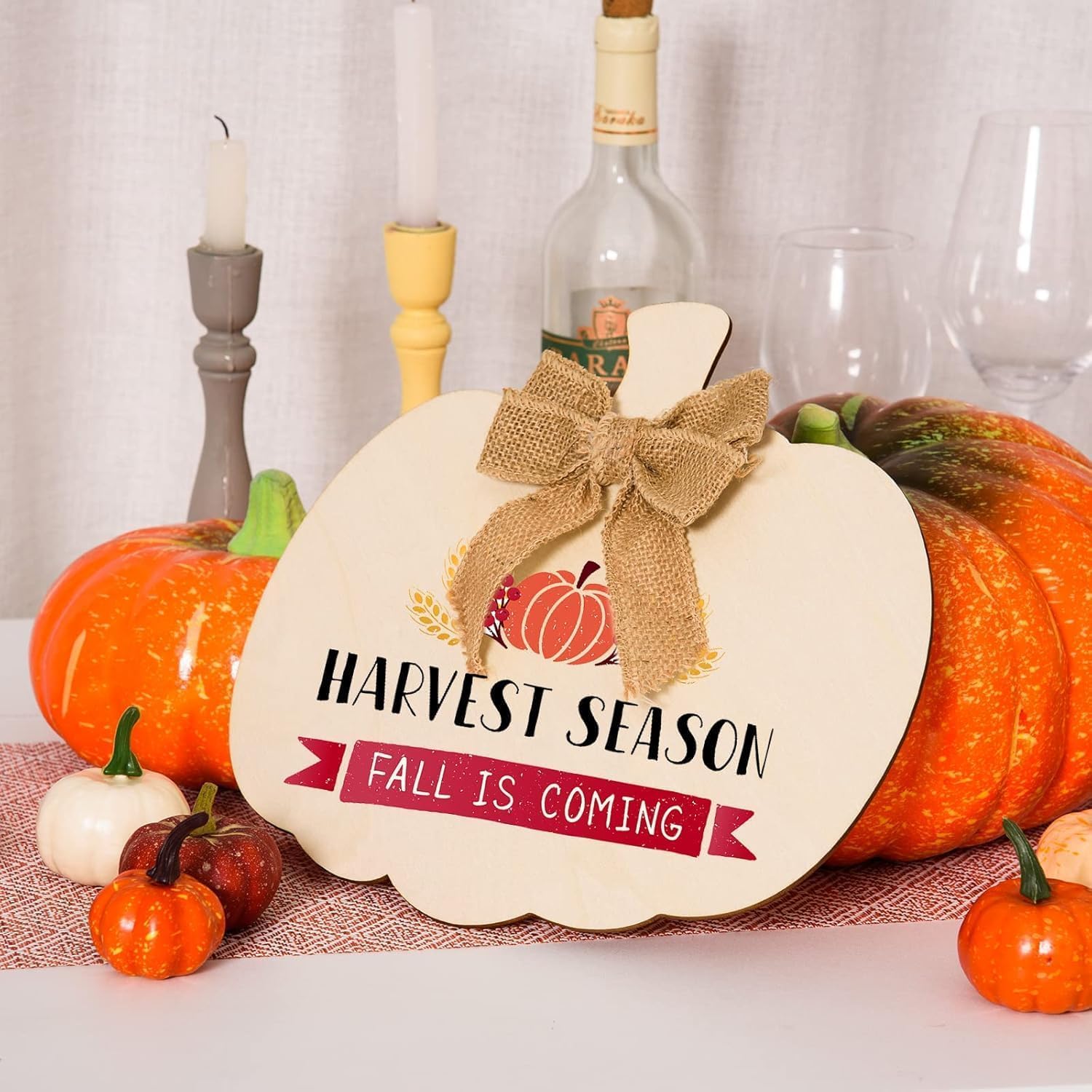 Snapklik.com : 50 Pieces Large Wooden Pumpkin Cutouts 11 Inches ...