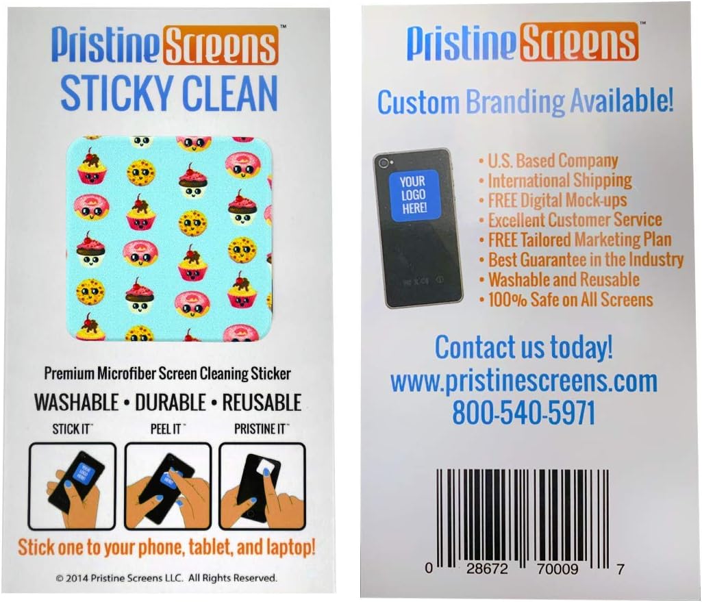 Amazon.com: Pristine Screens Microfiber Screen Cleaner Sticker - Sweet ...