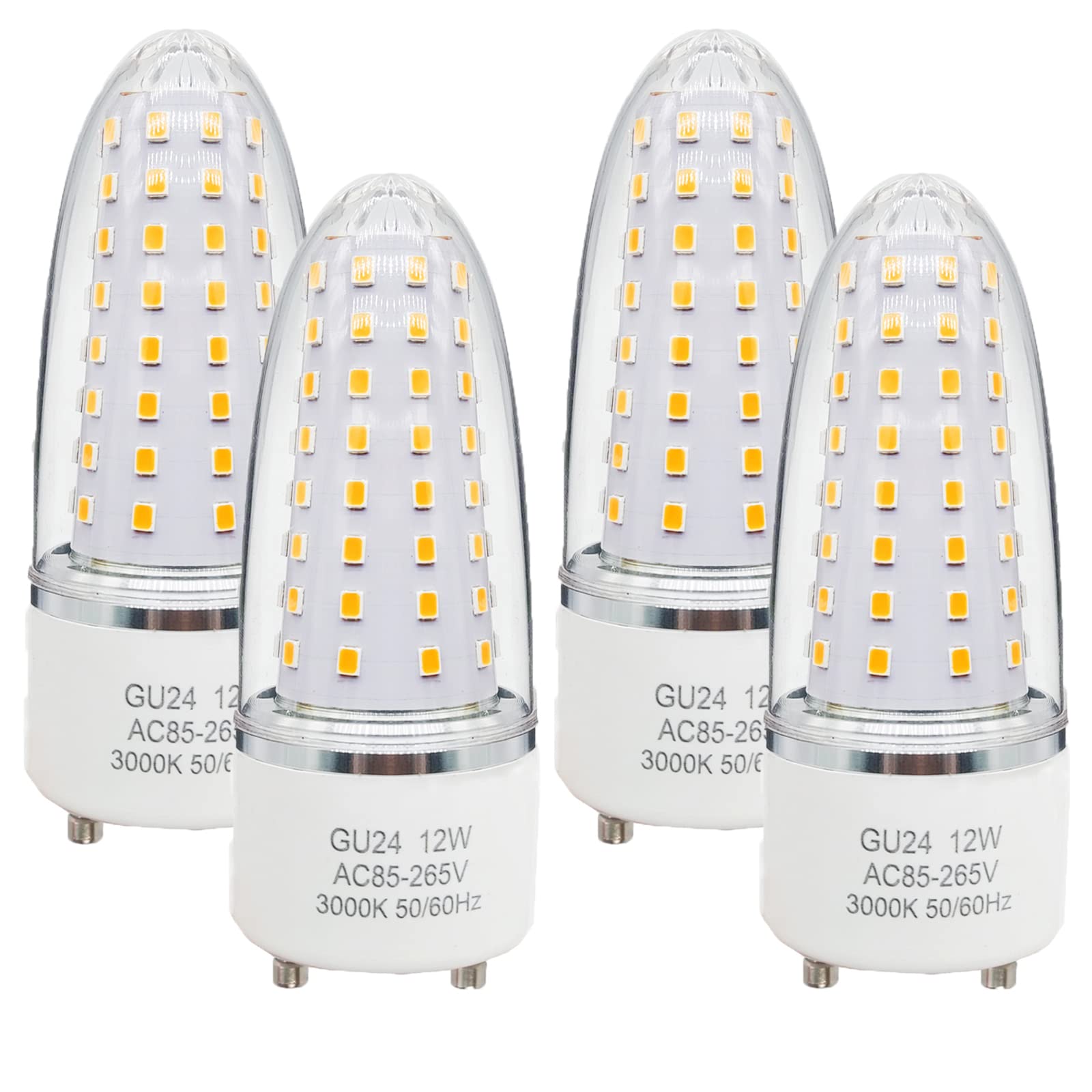 XRZT GU24 LED Light Bulbs Warm White 3000K 12W 1200lm Replace for ...