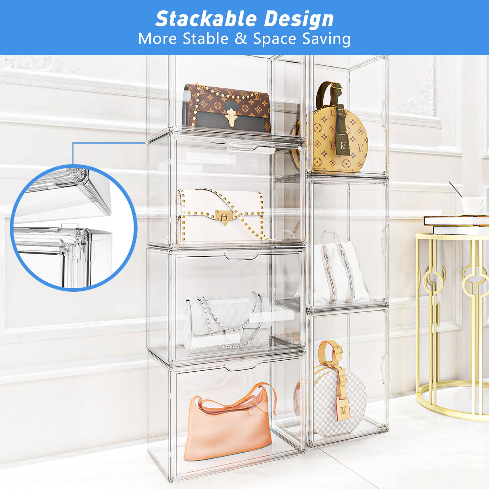 Snapklik.com : 6PCS Acrylic Display Case, Display Cases For ...