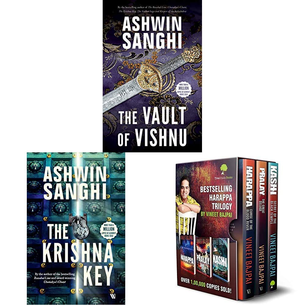 Amazon.in: Buy The Vault of Vishnu+The Krishna Key+Harappa Trilogy(Set ...
