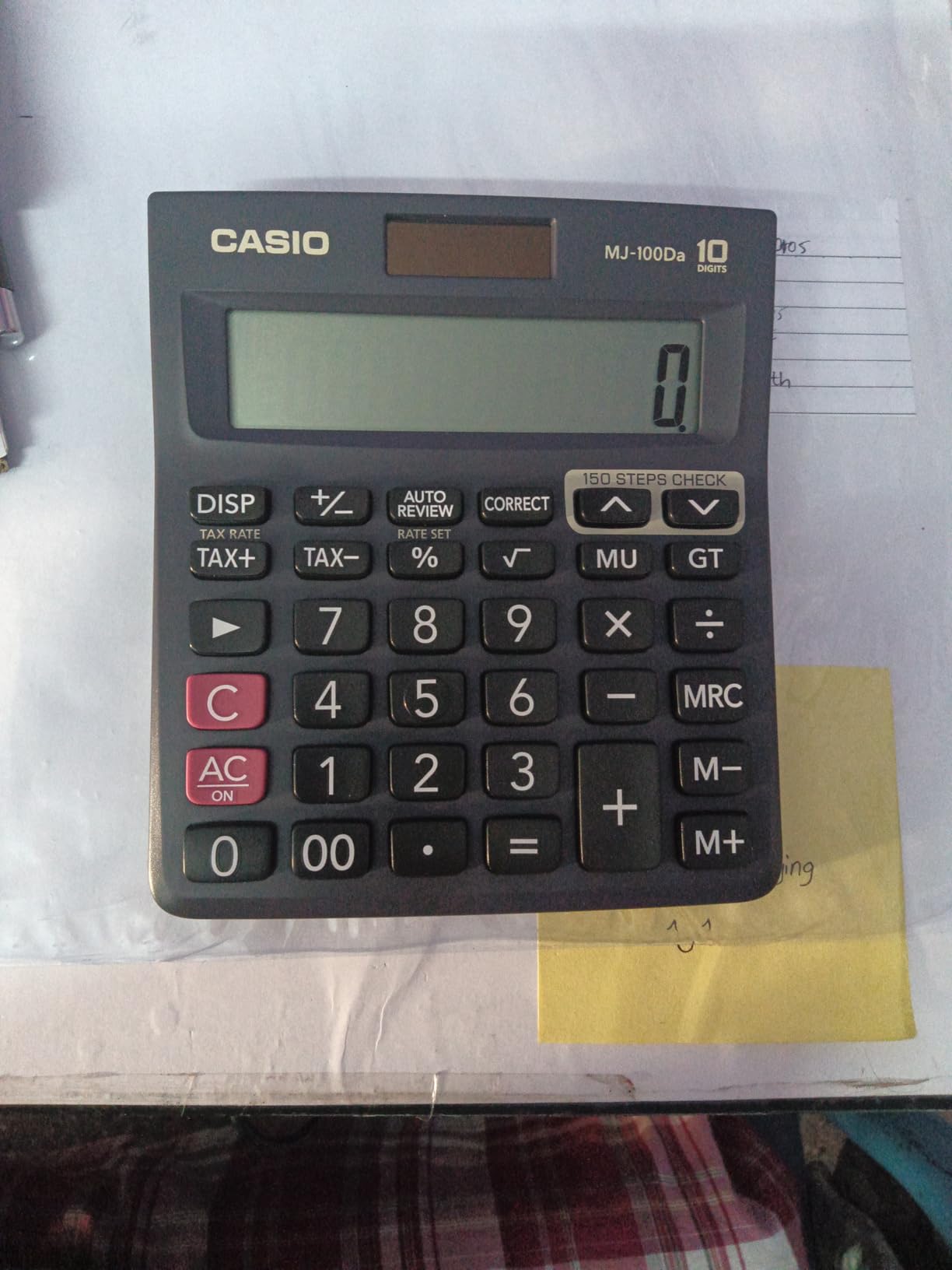 Casio MJ-100Da 150 Steps Check and Correct Desktop Calculator with Tax ...