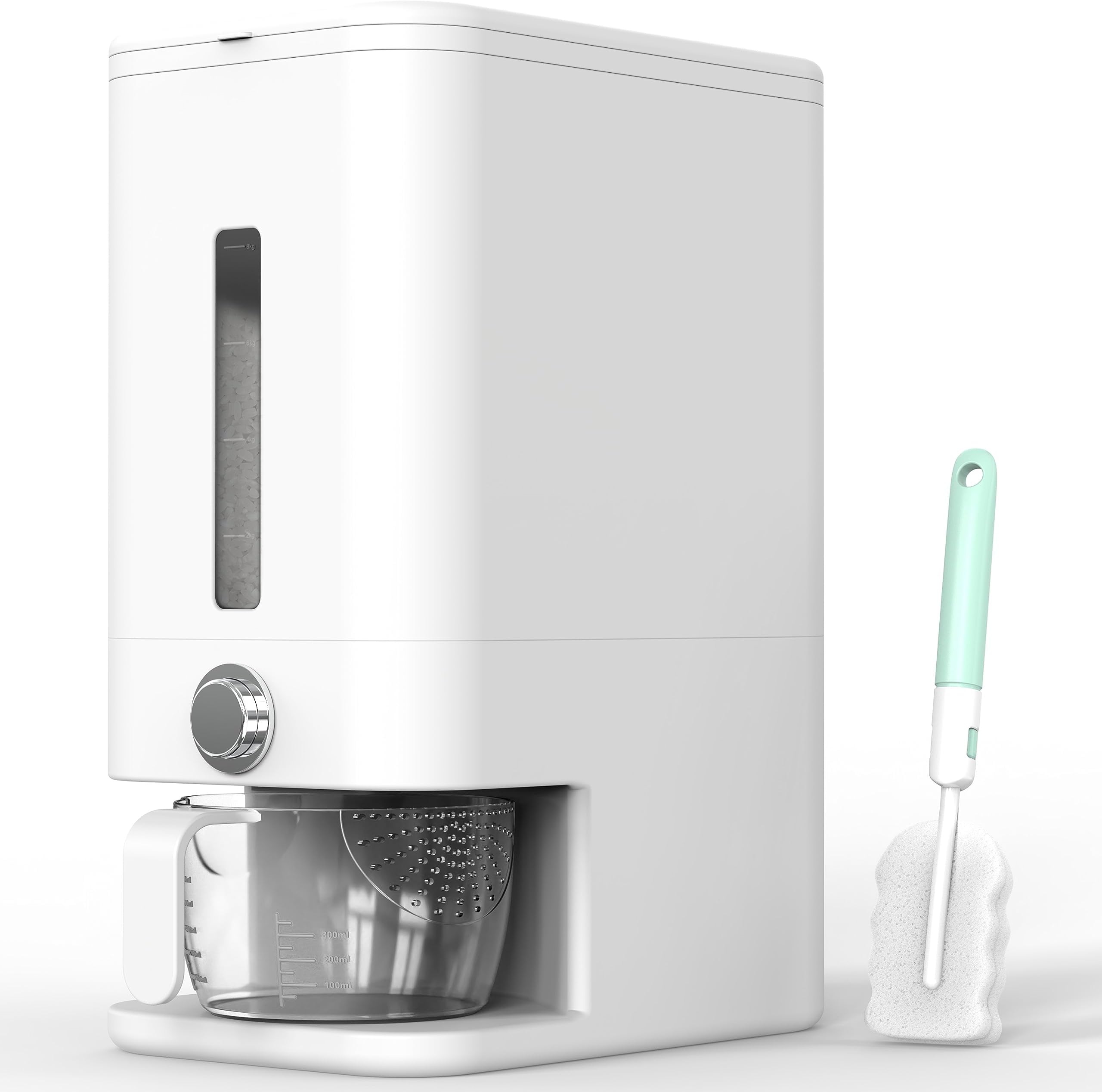 Amazon.com: 1pc Clear White. Rice Dispenser Large Sealed Grain ...