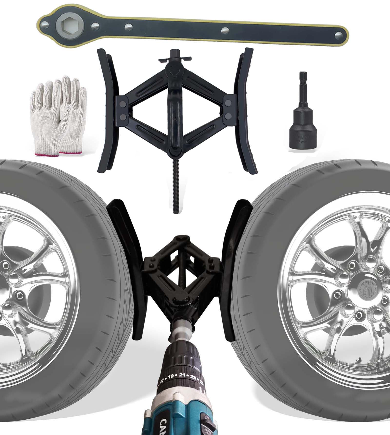 Snapklik.com : RVPNR RV Rotatable Wheel Chock Stabilizers (Drill ...