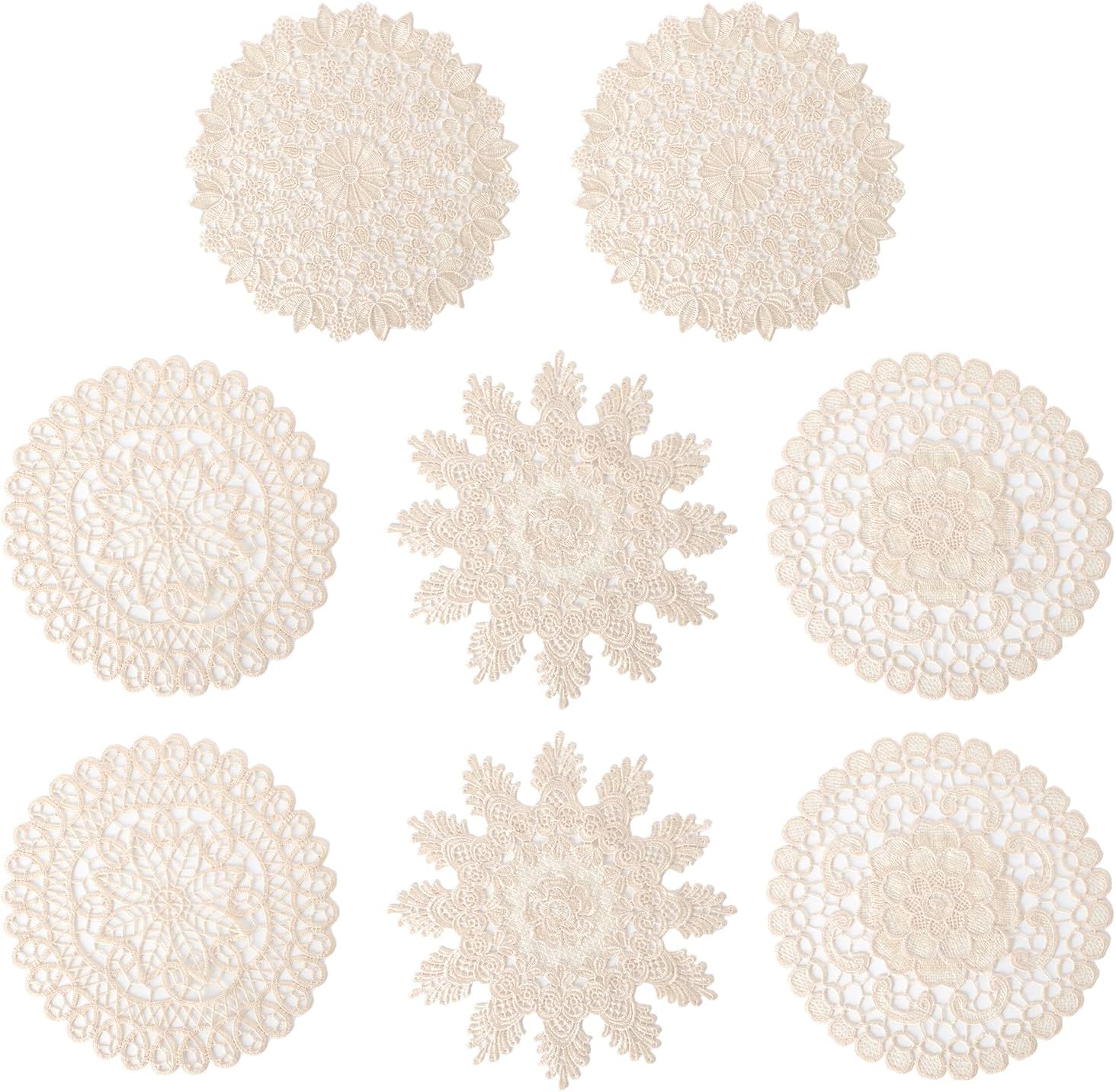 Amazon.com: 12 PCS Small Lace Doilies Crochet Doilies for Cups Coasters ...