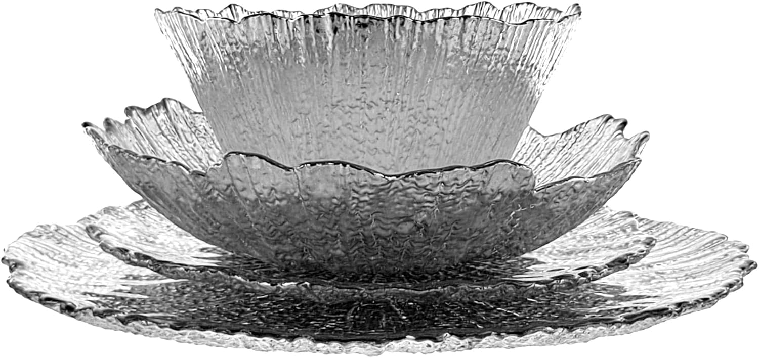 Amazon.com | CORAL 16PCS Dinnerware Set Silver: Dinnerware Sets