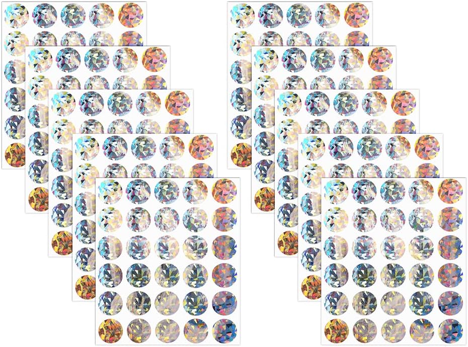 300pcs Scratch Off Stickers, 2.5 cm Shiny Scratch Off Stickers, DIY ...