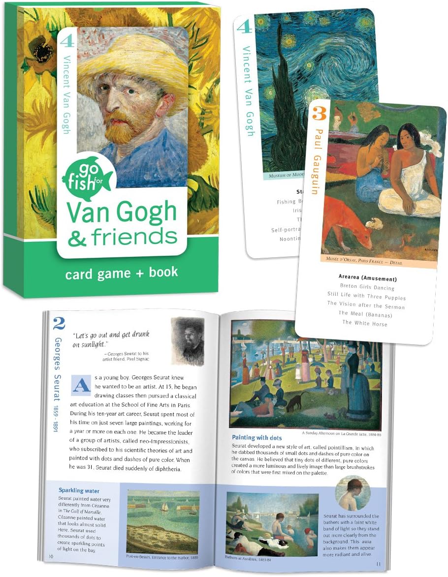 Amazon.com: 1 X Van Gogh & Friends, Go Fish for Art Cards and Book Card ...