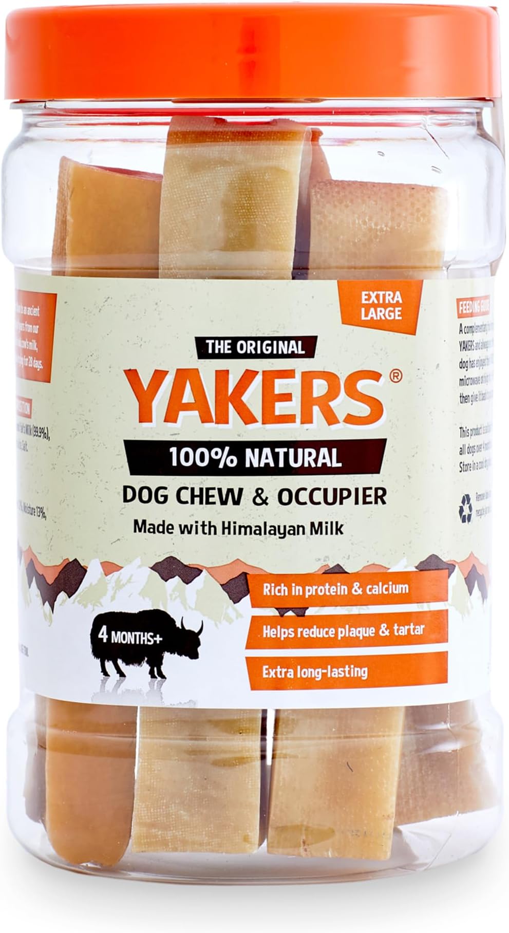 YAKERS Chews for Dogs, 5 Pcs (1Pk), XL, Original - Natural Dog Chew ...