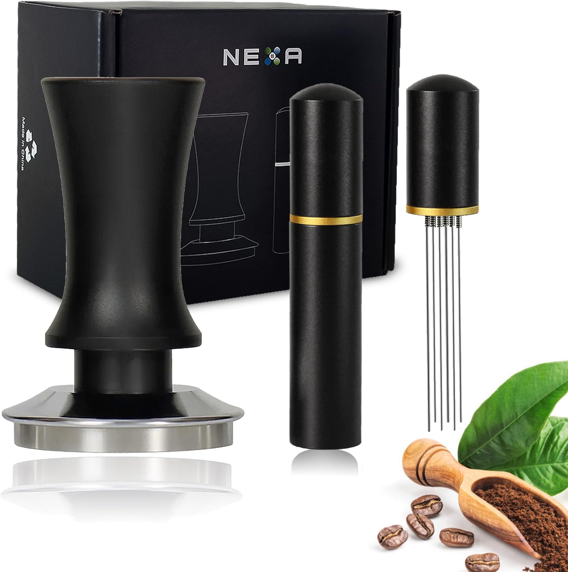 Amazon.com: NEXA 53mm Espresso Coffee Self-Leveling tamper press, Spring Loaded 30lbs ...