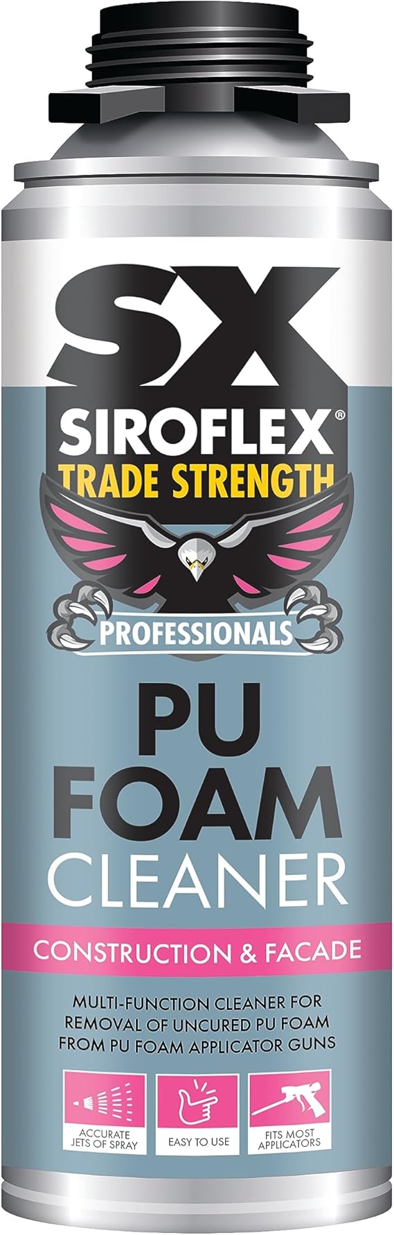 SX Trade Strength PU Gun Grade Foam Cleaner - Easy Removal, Designed to Digest & Remove Uncured ...