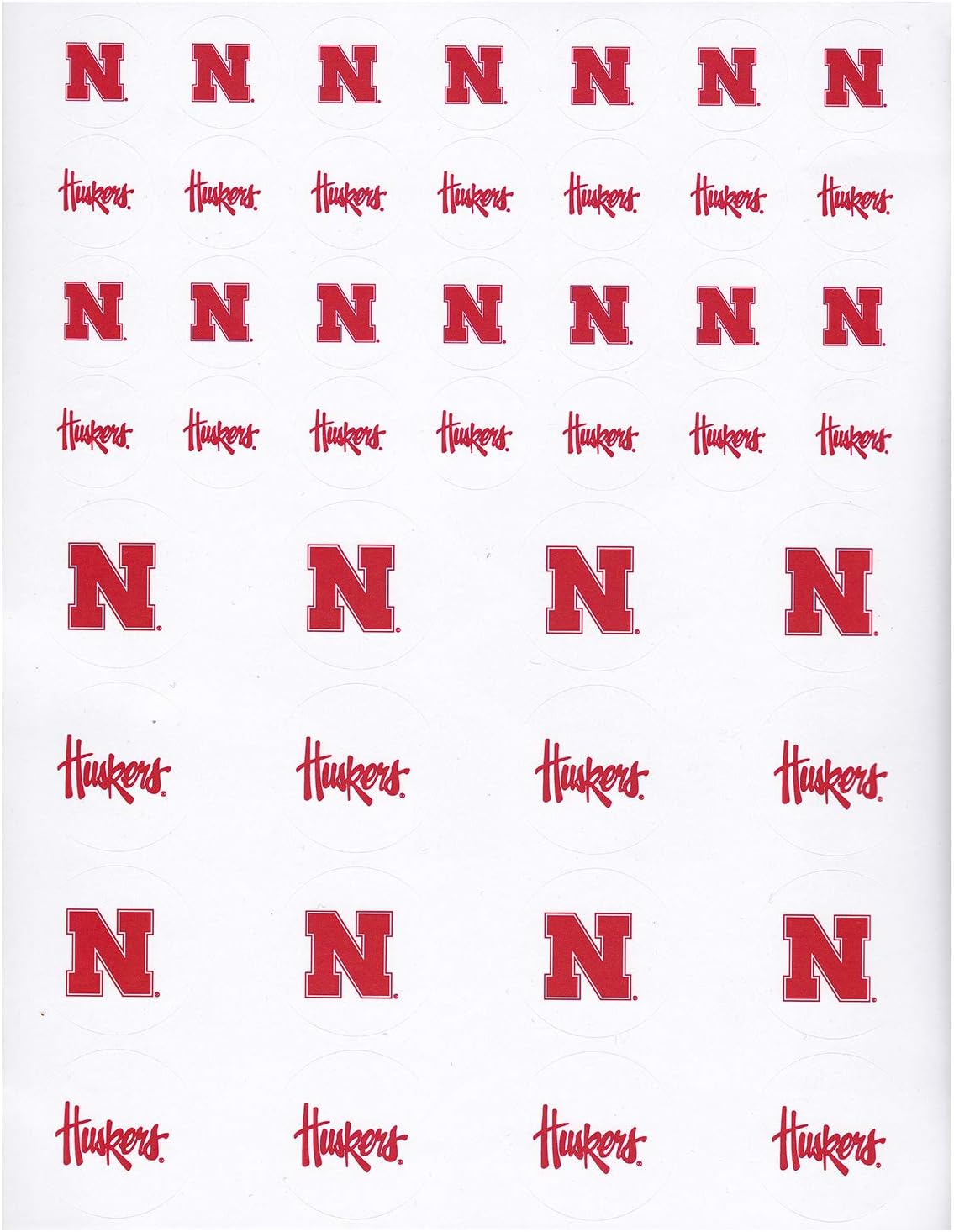 Amazon.com: Nebraska Cornhuskers Small Sticker Sheet - 2 Sheets ...