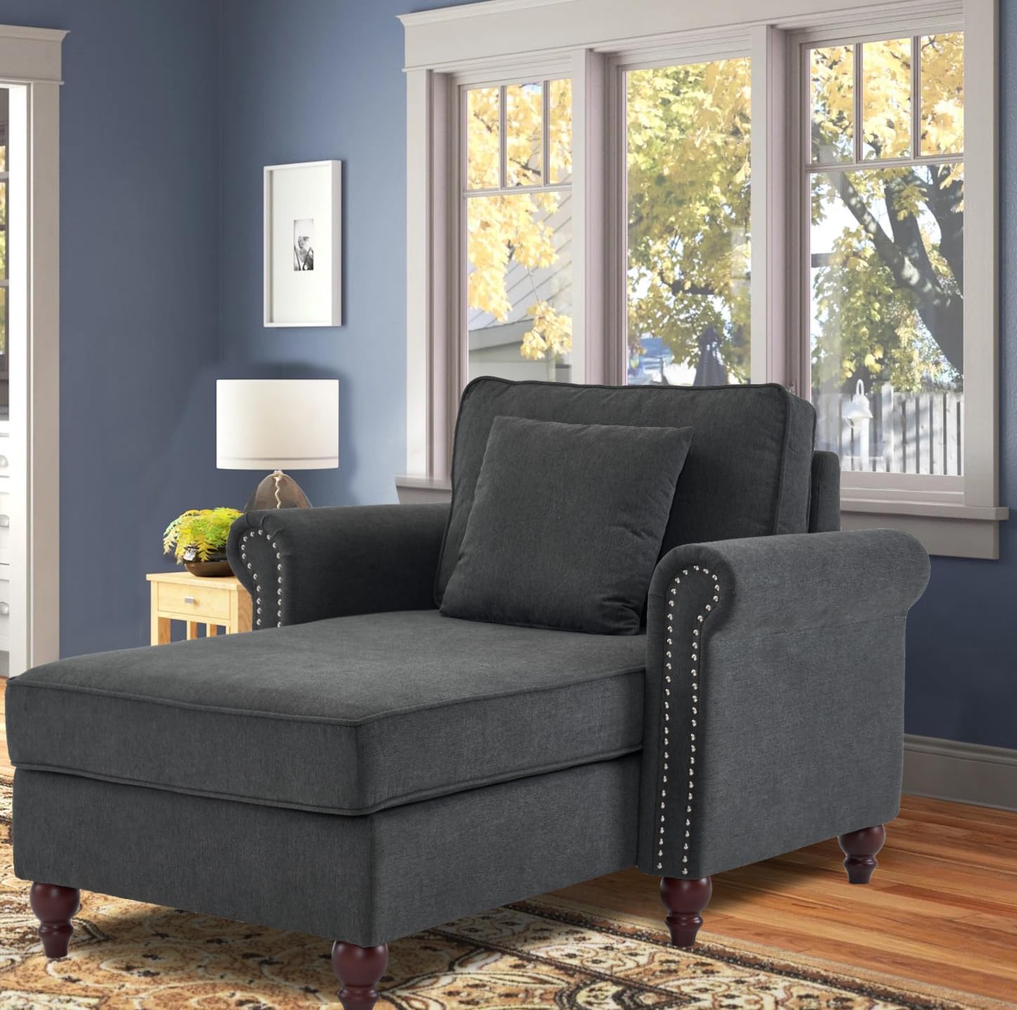 Amazon.com: asunflower Bedroom Chaise Lounge Indoor Lounge Chair 58 ...