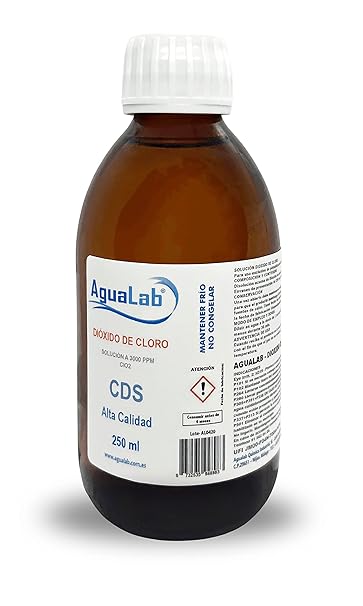 Agualab® Chlorine Dioxide 250 ml Glass 3000 PPM with ultra-pure water ...