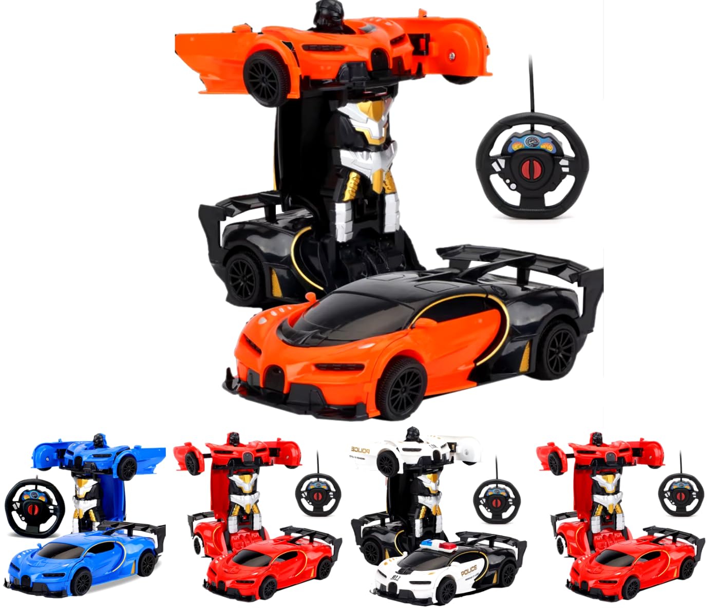 VRION® Remote Control with Steering Remote Robot Car 2in1 Convertible ...