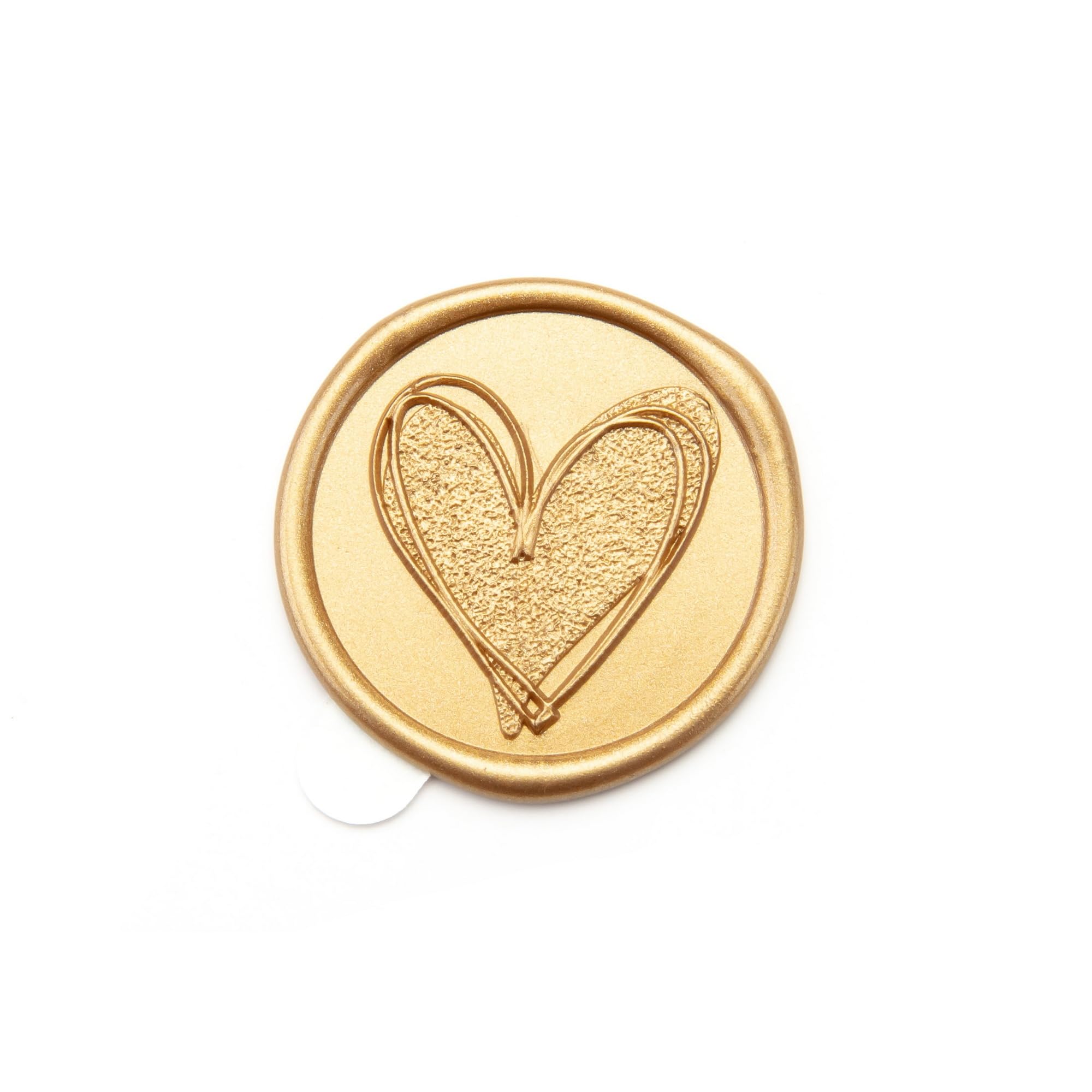 Amazon.com: Eisumy 50 Pcs Wax Seal Stickers Antique Gold Frosted Heart ...