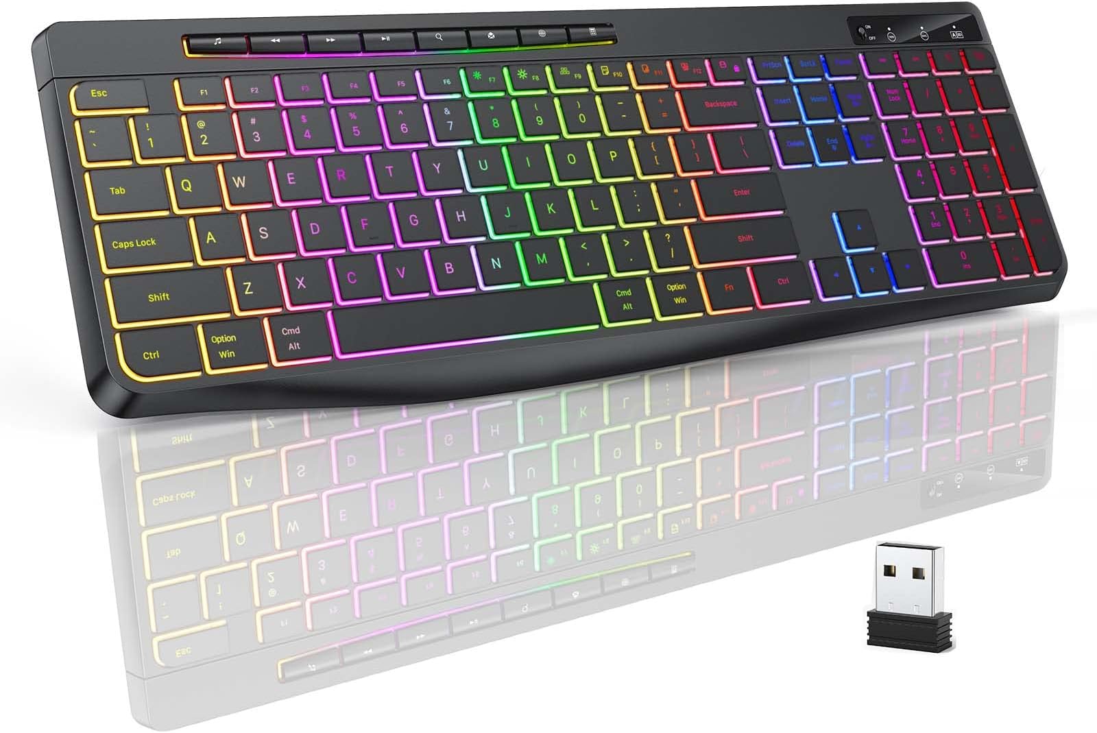 Amazon.com: Redragon K503 Wireless Gaming Keyboard, RGB LED Backlit ...