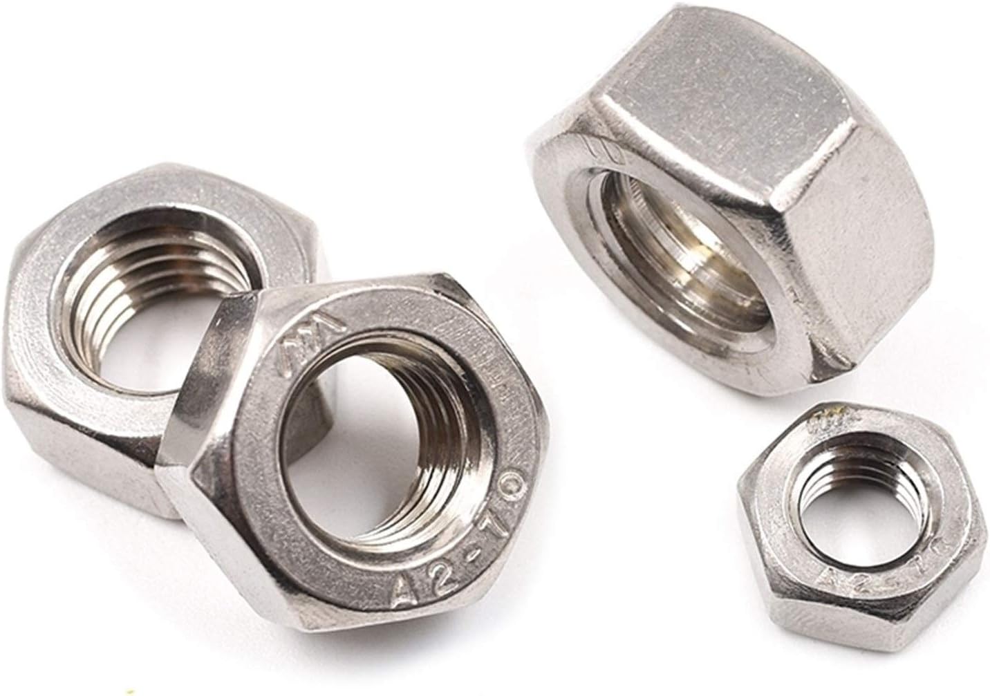 Amazon.com: DUO ER Left Hand Thread Hex Nut Stainless Steel Fine Thread ...