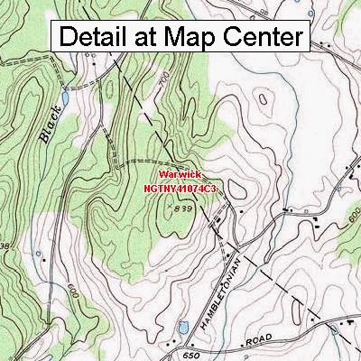 Amazon.com : USGS Topographic Quadrangle Map - Warwick, New York ...