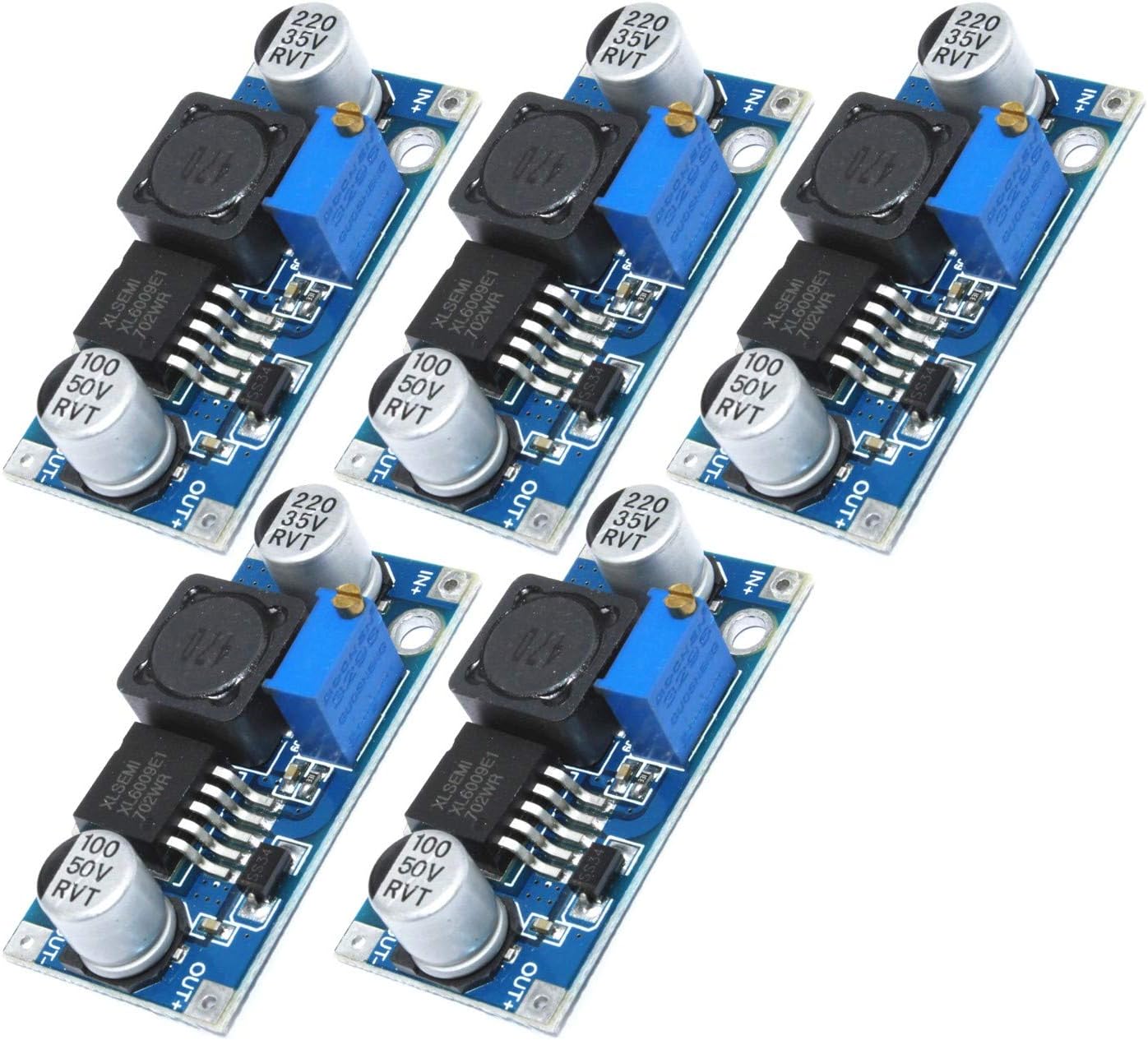 TECNOIOT 5pcs XL6009 DC-DC Booster Module Power Supply Adjustable Super ...
